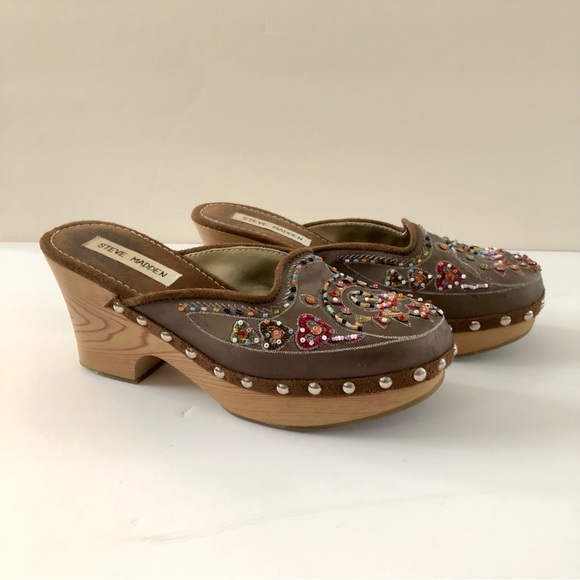 Steve Madden | Shoes | Steve Madden Y2k Firey Satin Beaded Embellished ...